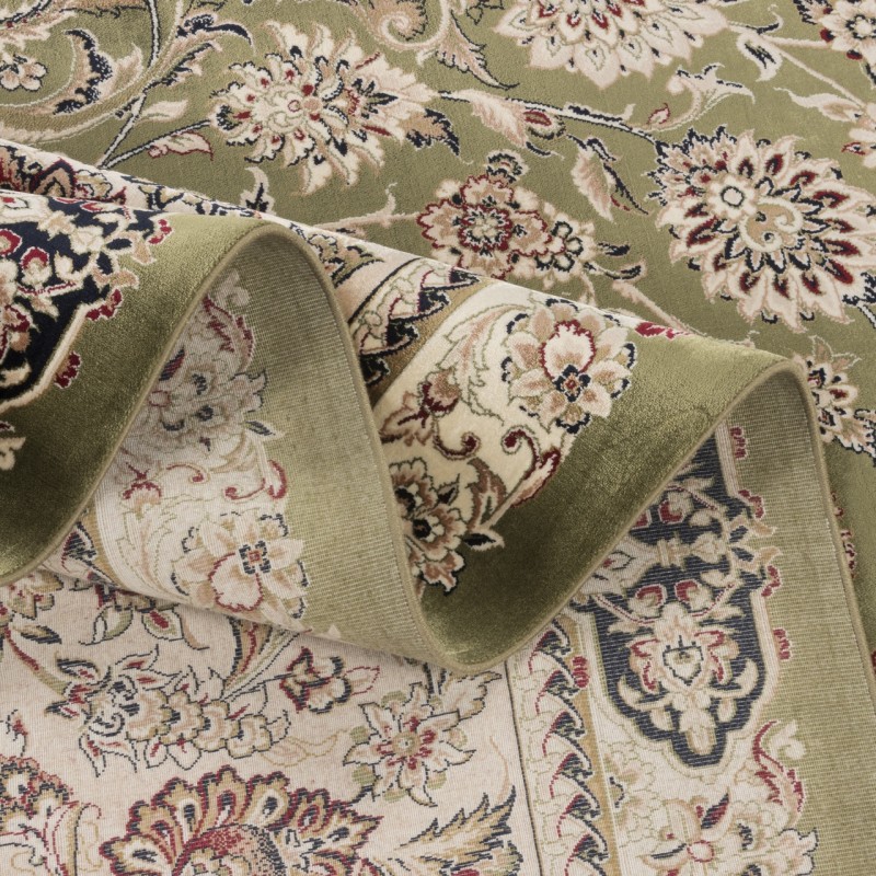 Machine-made Rug, Floral All-over Floral, Acrylic + Bamboo Silk ...