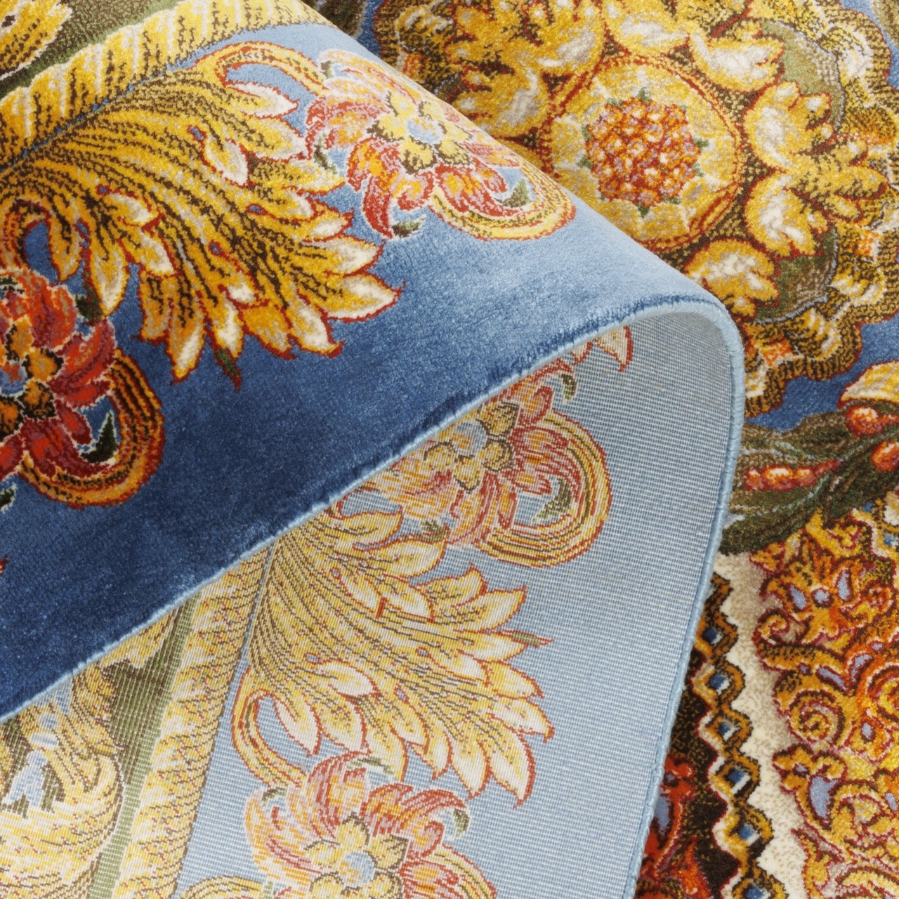 Machine-made Rug, Neoclassic Medallion, Bamboo Silk, Persian Style, Ref ...