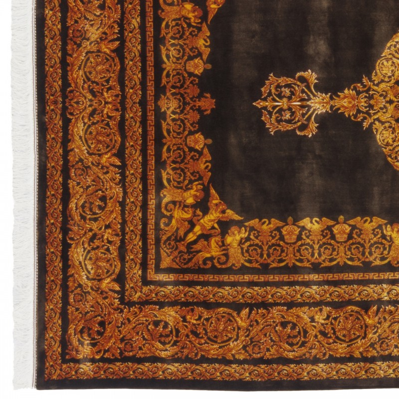 Machine-made Rug, Plain Field Medallion, Bamboo Silk, Persian Style ...