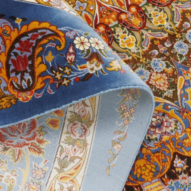 Machine-made Rug, Neoclassic All-over, Bamboo Silk, Persian Style, Ref ...