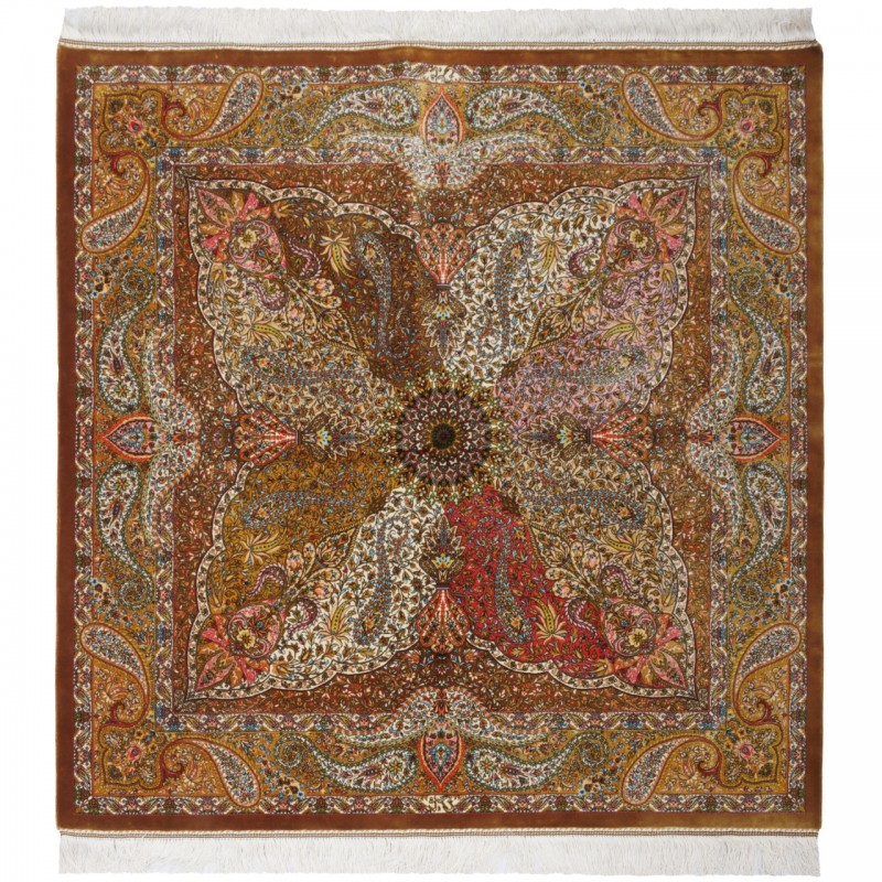Machine-made Rug, Neoclassic All-over, Bamboo Silk, Persian Style, Ref ...